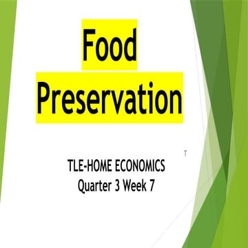Food Preservation TLE Grade 6 Industrial Arts | PPTX
