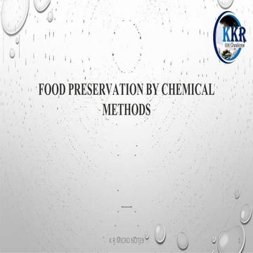 Food preservation by chemicals .pptx