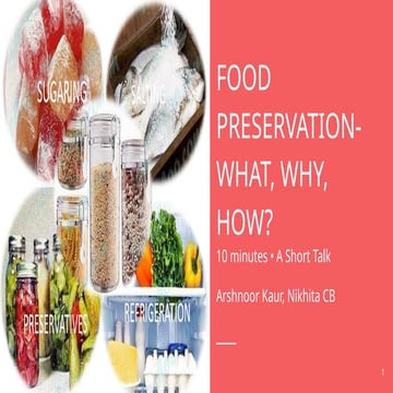 Food Preservation- What, Why, and How? (Food Science) | PPT