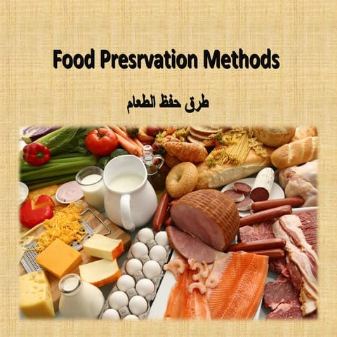 Food Presrvation Methods | PPT