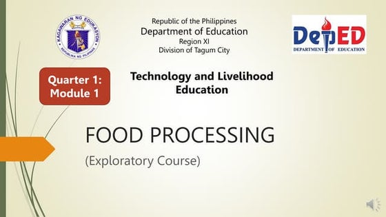 TLE - FOOD PROCESSING (salting, curing, smoking) | PDF
