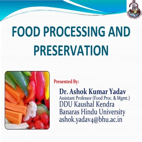 Food processing and preservation | PPTX