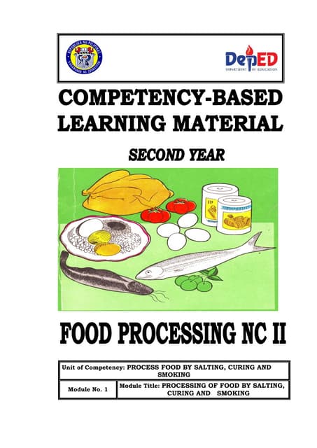 TLE - FOOD PROCESSING (salting, curing, smoking) | PDF