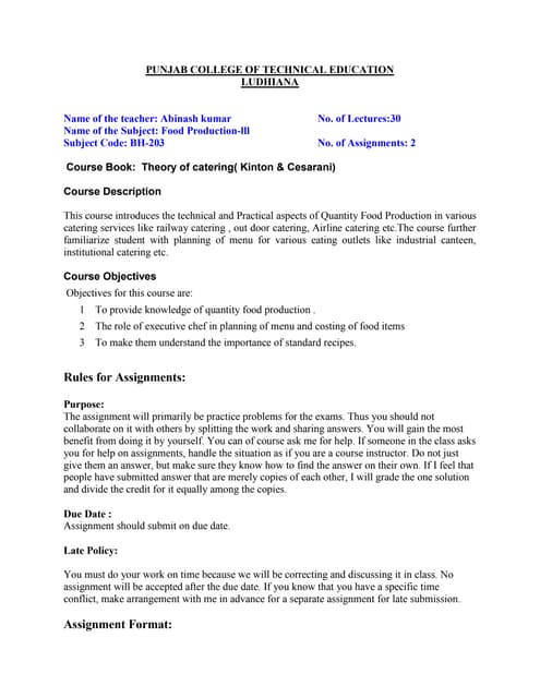 Introduction of banquet and catering management subject 2021 | PPT