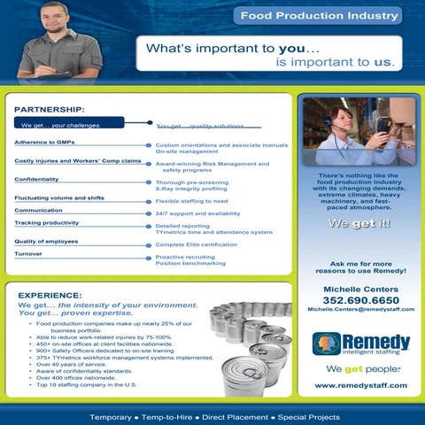 Food Production Industry Flyer Centers | PPT