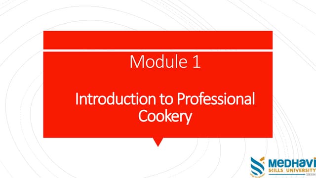 1.0 Introduction to kitchen operation | PPT