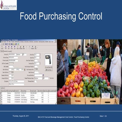 Food purchasing control | PPTX