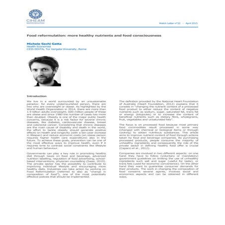 Food reformulation | PDF