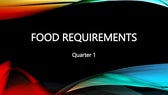 Food & Nutrition Project for 4th graders | PDF