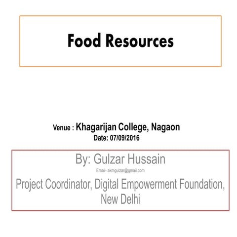Food resources | PPTX