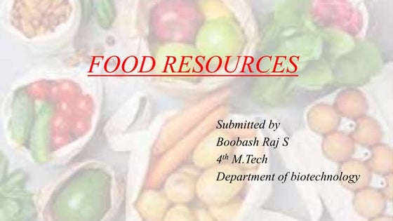 Food Resources (Environmental Science) | PPT