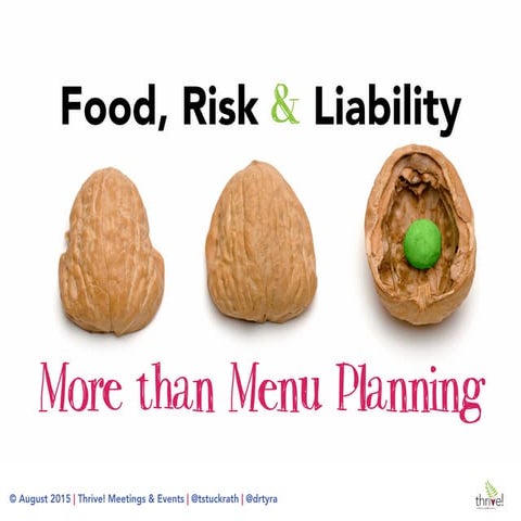 Food, Risk & Liability: More than Menu Planning | PPT
