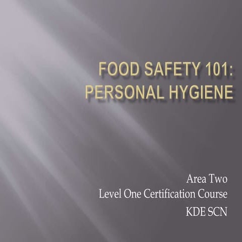Personal Hygiene-Food Safety | PPTX