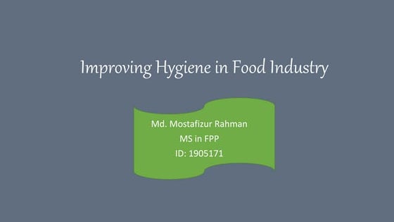 Production Facility Protocols in Food Industry | PPTX