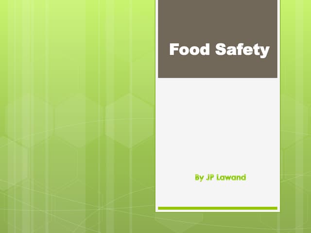 Basic Food Handling Training Power Point Presentation | PPT