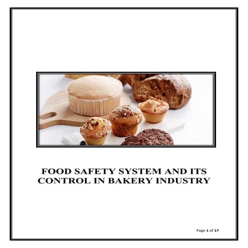FOOD SAFETY SYSTEM AND ITS CONTROL IN BAKERY INDUSTRY | PDF