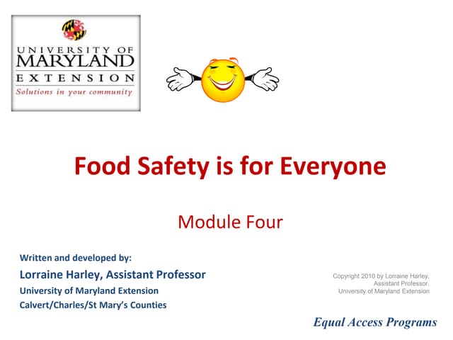 Food Safety is for Everyone, Module 3: Cross-contamination | PPT