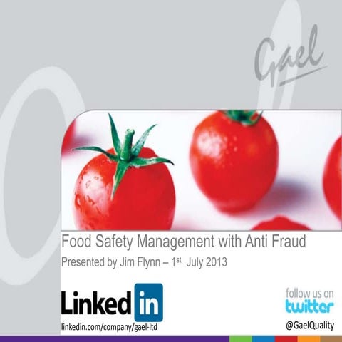 Food Safety Management For Anti Food Fraud | PPTX