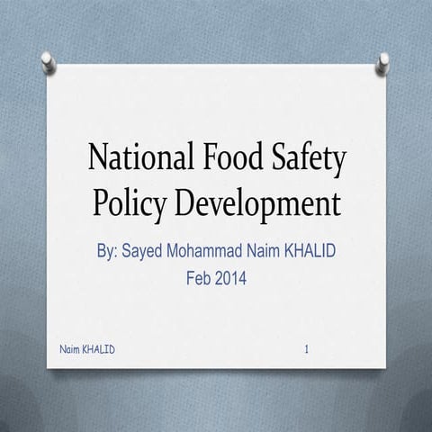 Food safety policy development | PPTX
