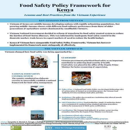 Food safety policy framework for Kenya: Lessons and best practices from ...