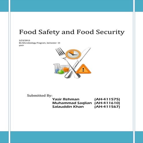 Food safety & security full & final | PDF