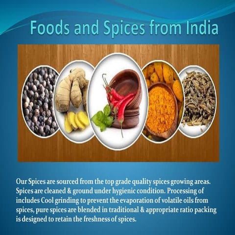 Foods and spices from india | PPT