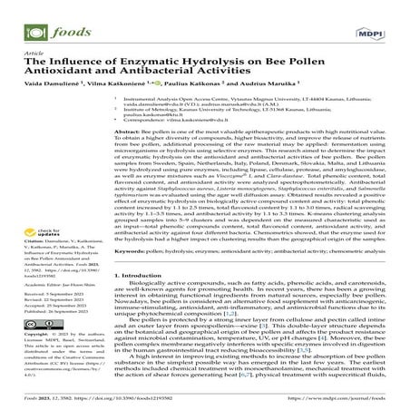 Composition and functionality of bee pollen: A review | PDF