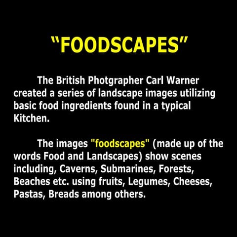 Foodscapes english | PPT | Free Download