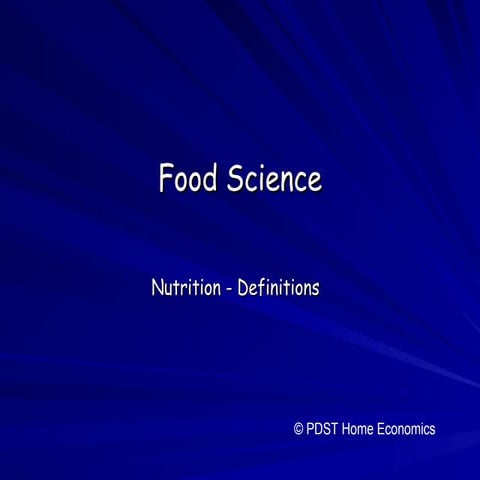 Food Science - Definitions.11111111111111ppt | PPT
