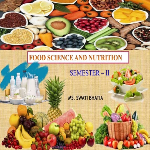 Food science and Nutrition- Hotel Management | PPT