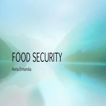 Food security | PPT