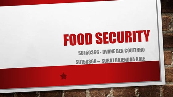 Food security powerpoint | PPTX