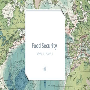 Food Security Powerpoint geography year 9 | PPTX