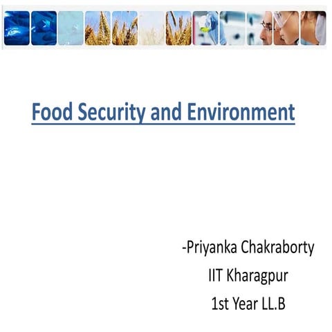 Food security and environment | PPT