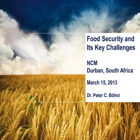Food security challenges buhler | PDF