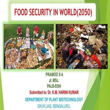 Food security in world 2050 | PPTX