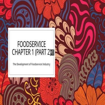 History of Food Service Industry | PPTX