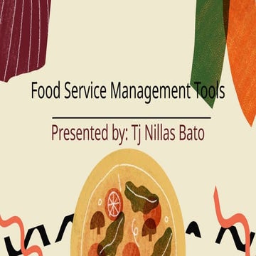 Food Service Instruments (Grade 9 lesson ) | PPTX