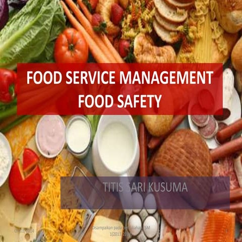 The food service system | PPTX