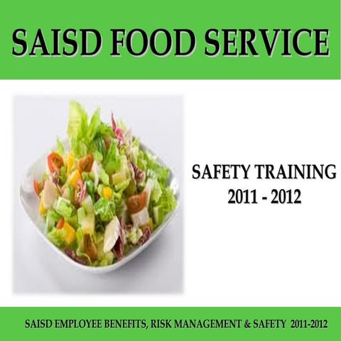 Food service safety training 2011 2012 | PPT