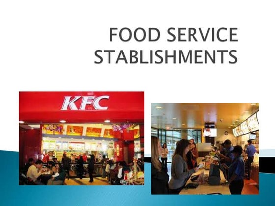 Non commercial TYPEs OF FOOD SERVICE ESTBLISHMENTS | PPT