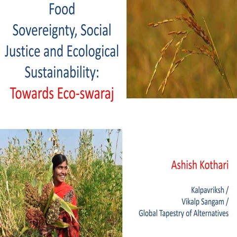 Food sovereignty, social justice, and ecological sustainability | PPTX
