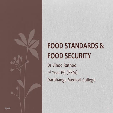 Food standards & food security | PPTX