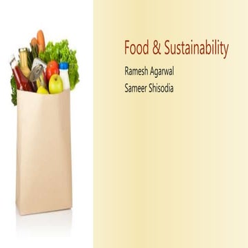 How Sustainable is the food we eat | PPT