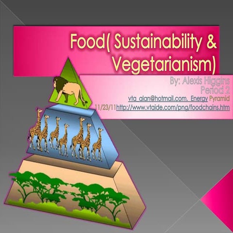 Food( sustainablity & vegetarianism) | PPTX