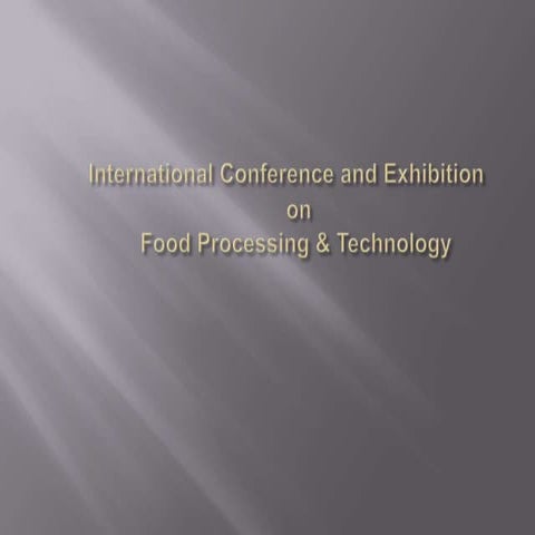 Food Technology - 2012 | PPT