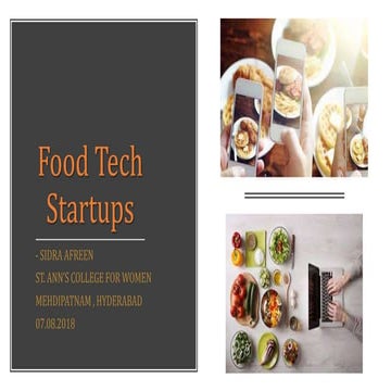Food tech startups | PPTX | Food Industry | Industries