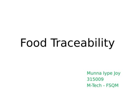 Traceability | PPT