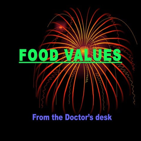 Food values | PPT