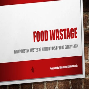 Food waste management | PPTX